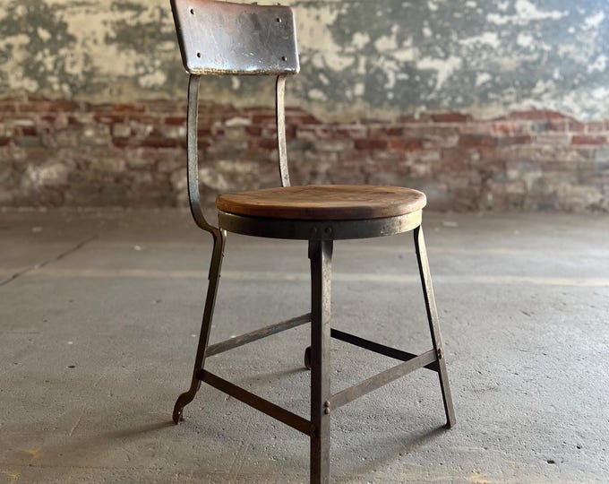 Vintage Shop Stool Industrial Seating - Etsy