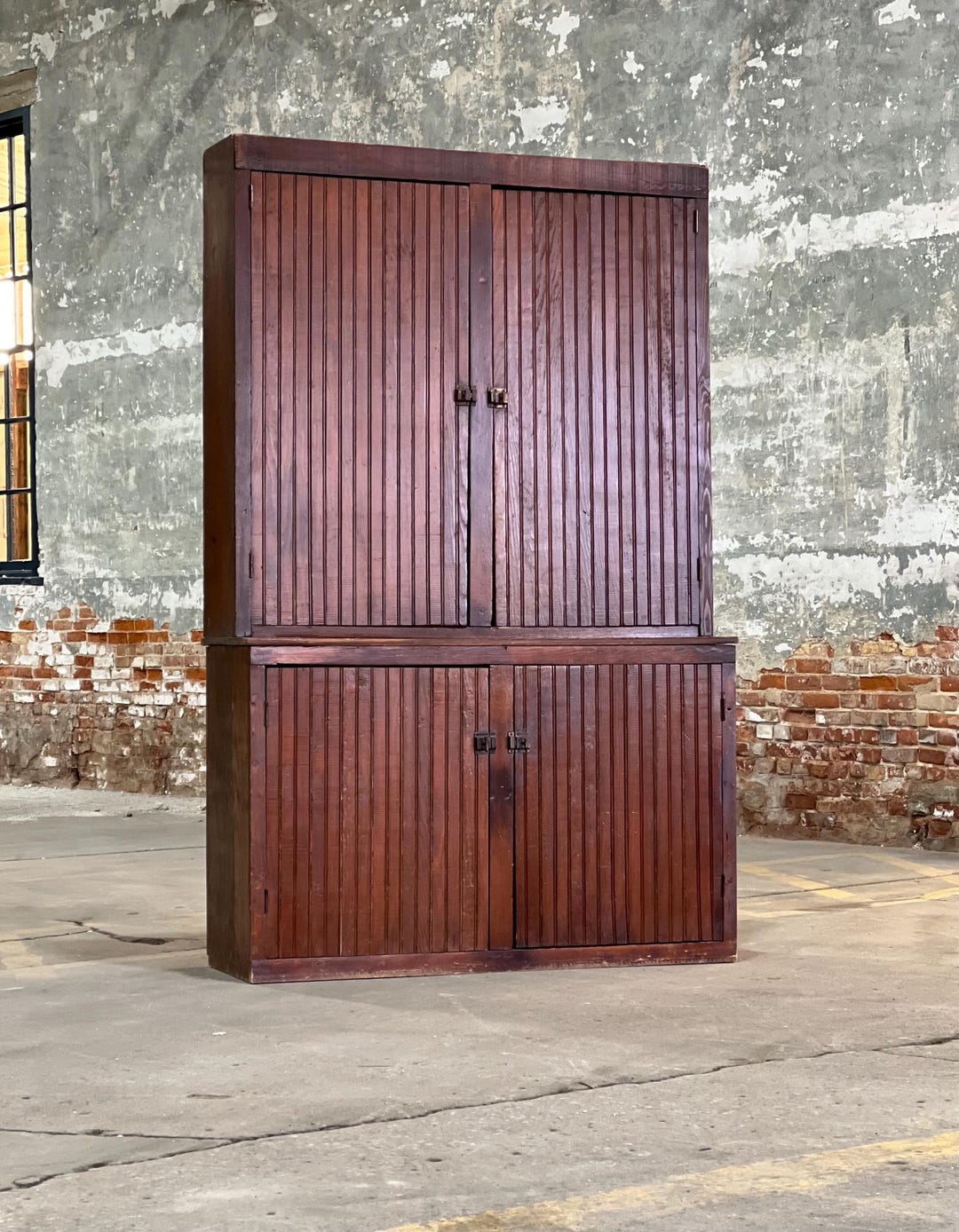 Antique Stepback Pantry Cupboard Beadboard Cabinet - Etsy
