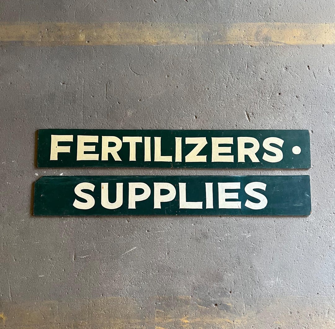 Vintage Set of Fertilizers and Supplies Masonite Signs - Etsy