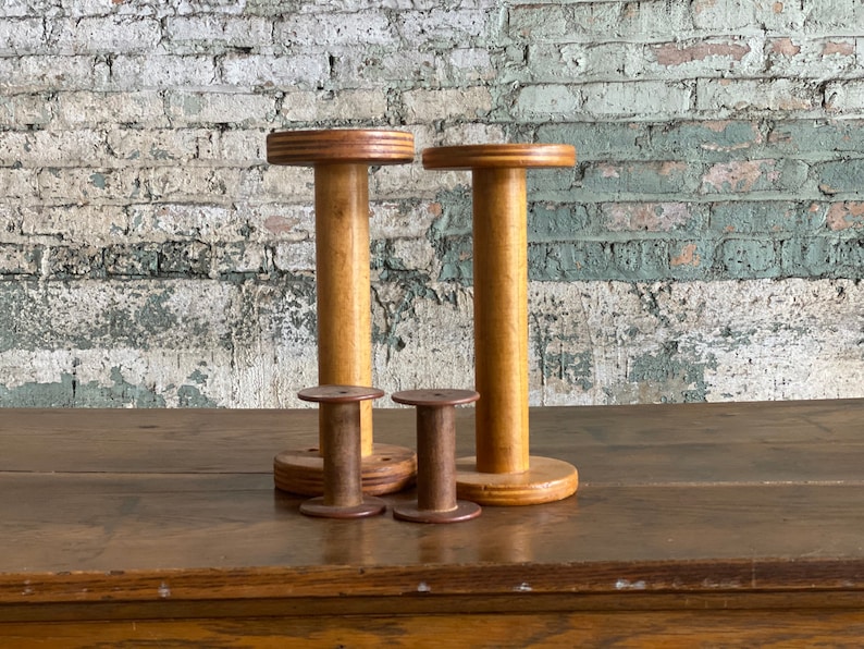 Vintage Industrial Textile Spools Thread Crafts - Etsy