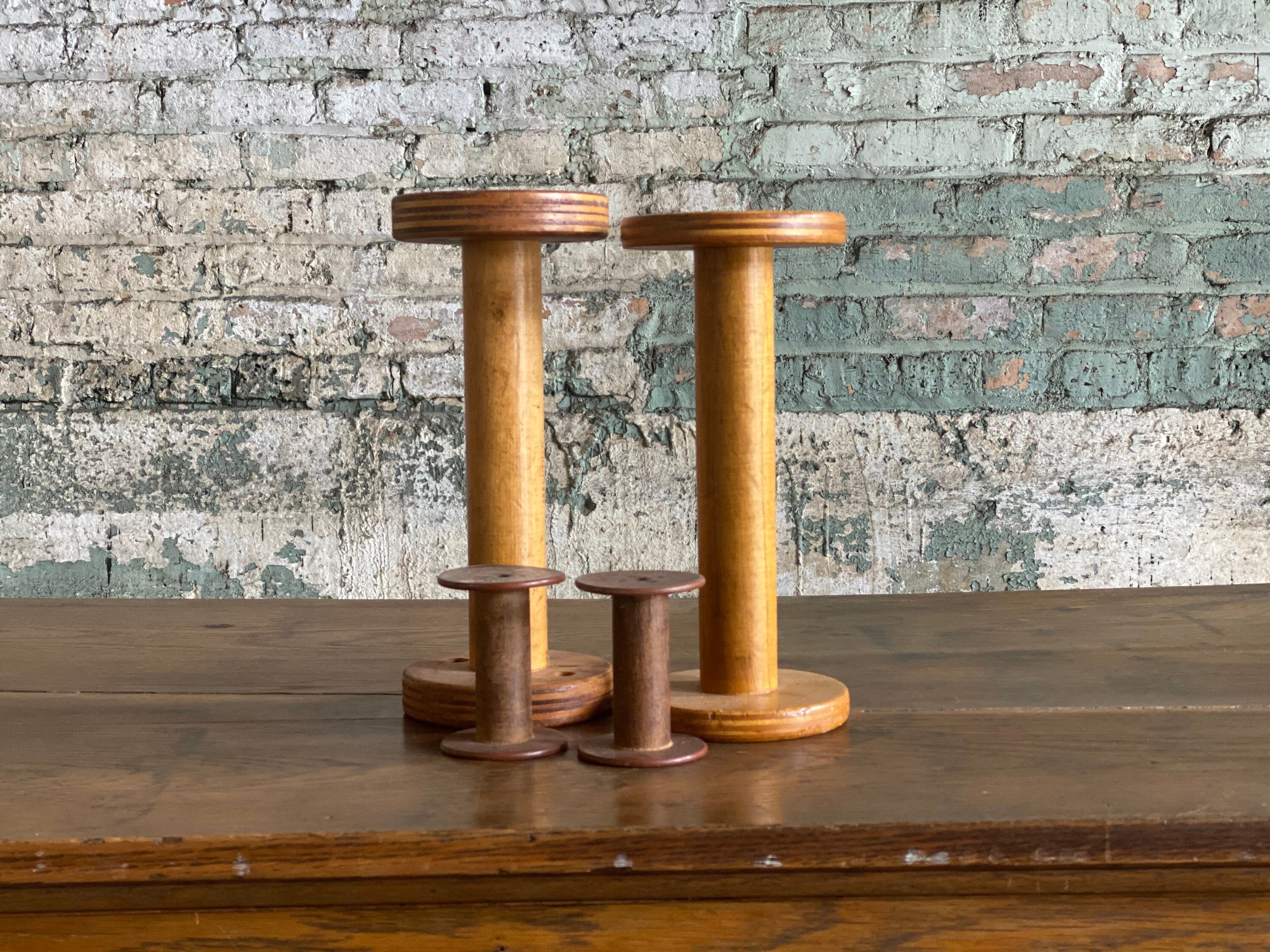 Vintage Industrial Textile Spools Thread Crafts | Etsy