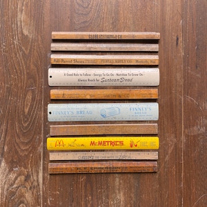 Vintage Lot of Wood & Metal Advertising and Classroom Rulers - Etsy