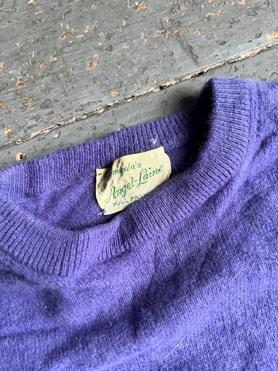 1950s Bermuda Angel-Laine Wool Sweater - Gem