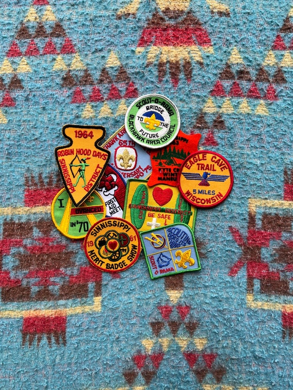10 Vintage Boy Scout Patches BSA Troop - Gem