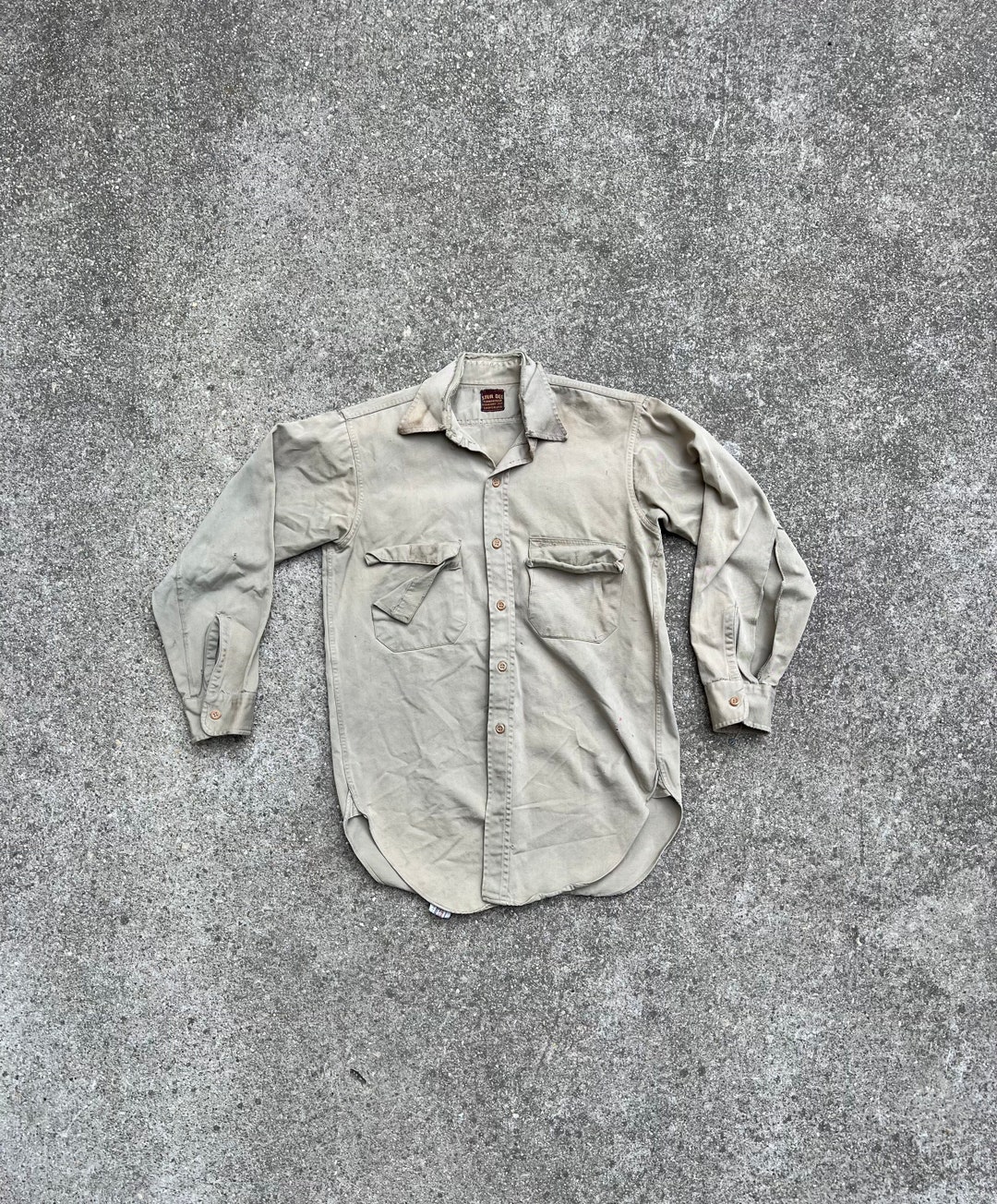 Vintage 50s Stur Dee Thrashed Sanforized Button up Workwear - Etsy