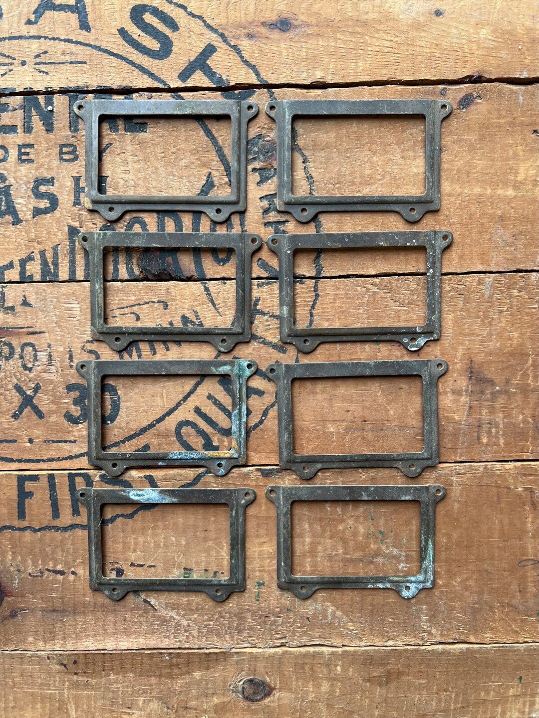 Set of 8 Brass Index Filer Drawer Labels - Etsy