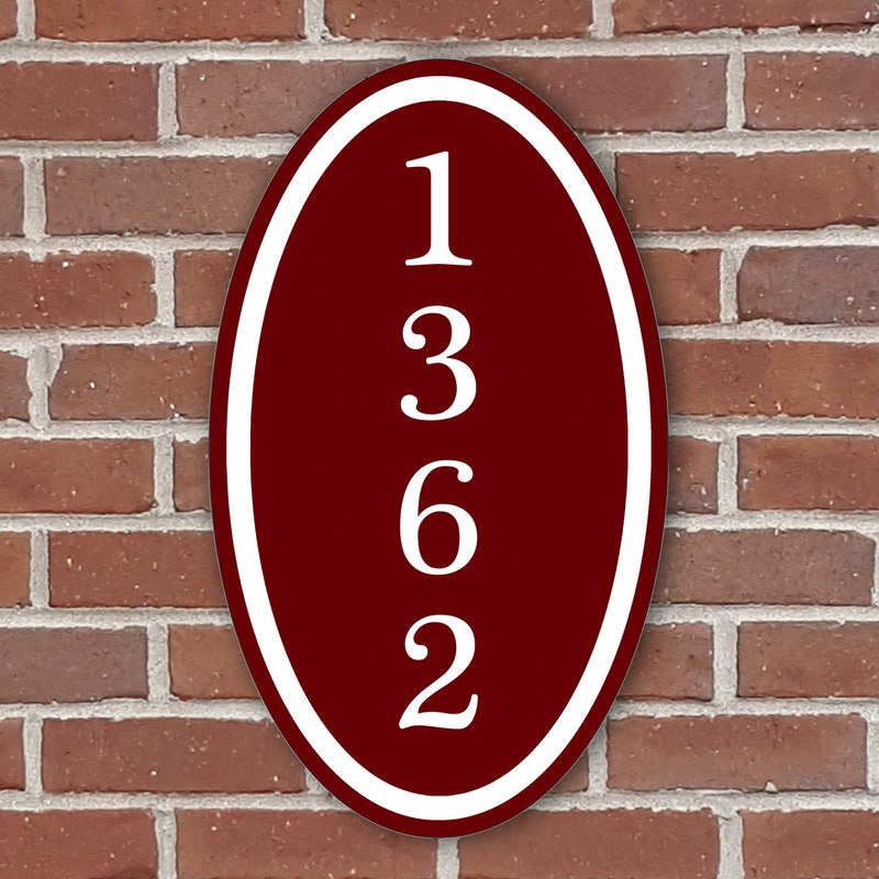 Vertical Address Plaque - Etsy