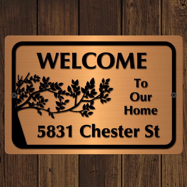 Custom Home Address Aluminum Sign 12" X 8" Personalized House Number ...