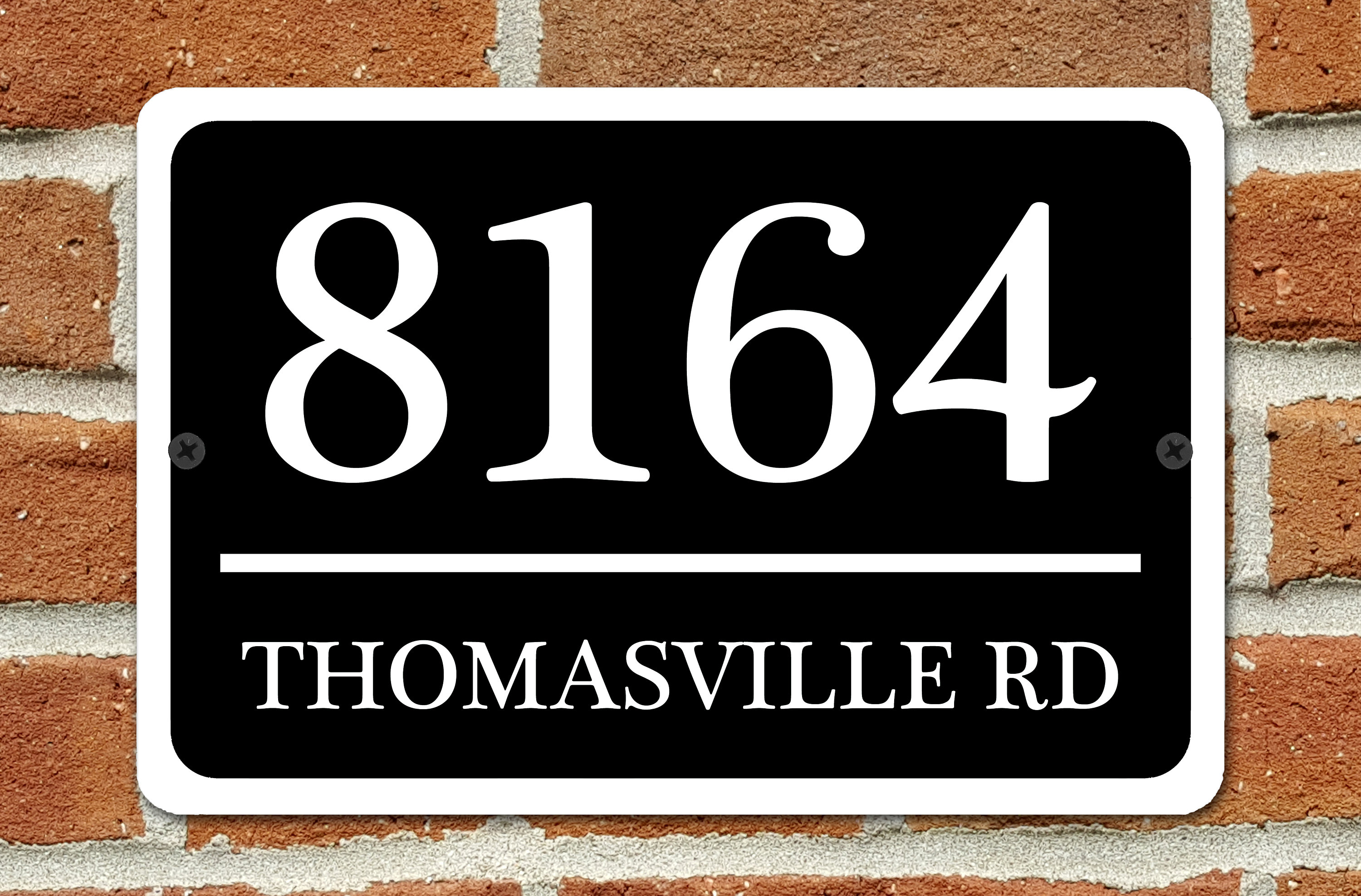 Customized Home Address Sign Aluminum Metal 12" X 8" House Number ...