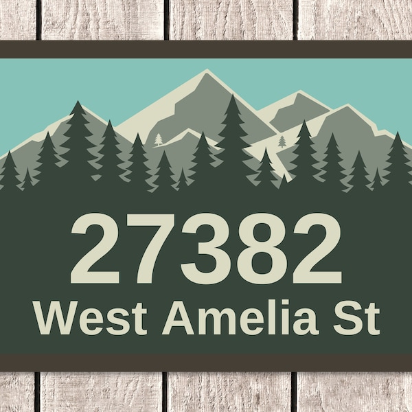 Mountain Address Sign - Etsy