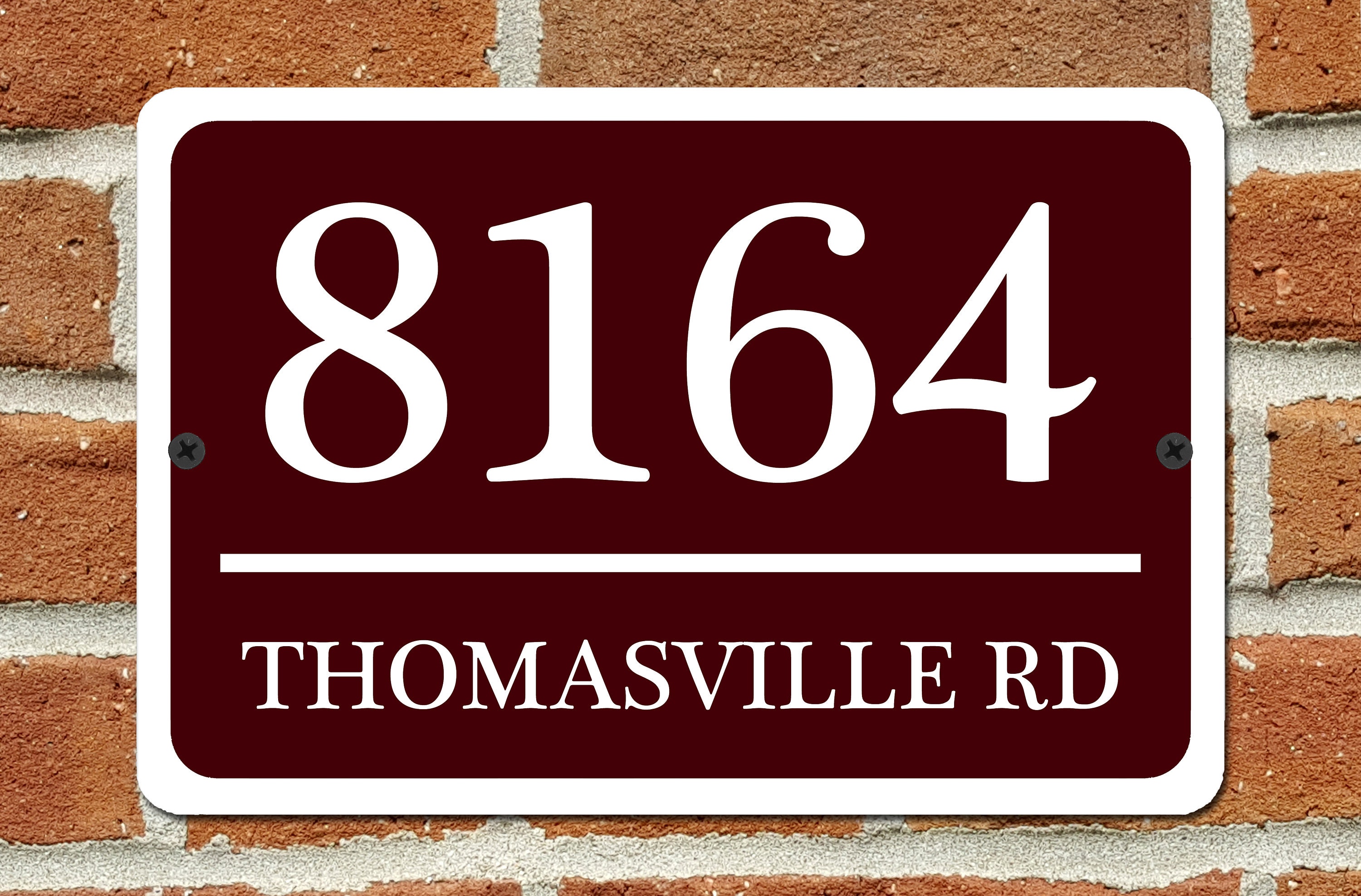 Customized Home Address Sign Aluminum Metal 12" X 8" House Number ...