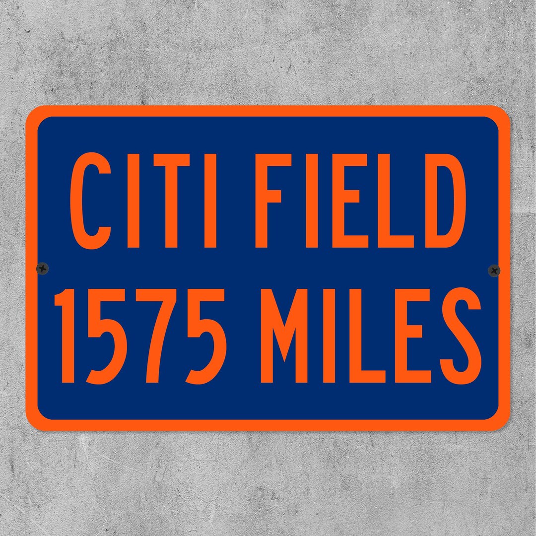 Custom Citi Field Distance Sign, Personalized New York Mets Baseball ...