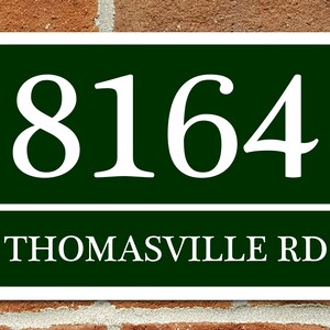 Customized Home Address Sign Aluminum Metal 12" X 8" House Number ...