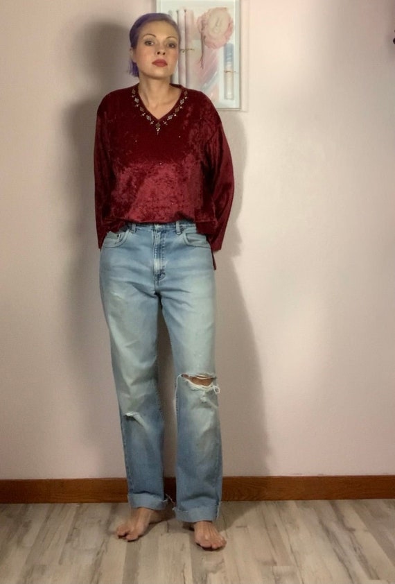 Vintage 90s red velvet - Gem