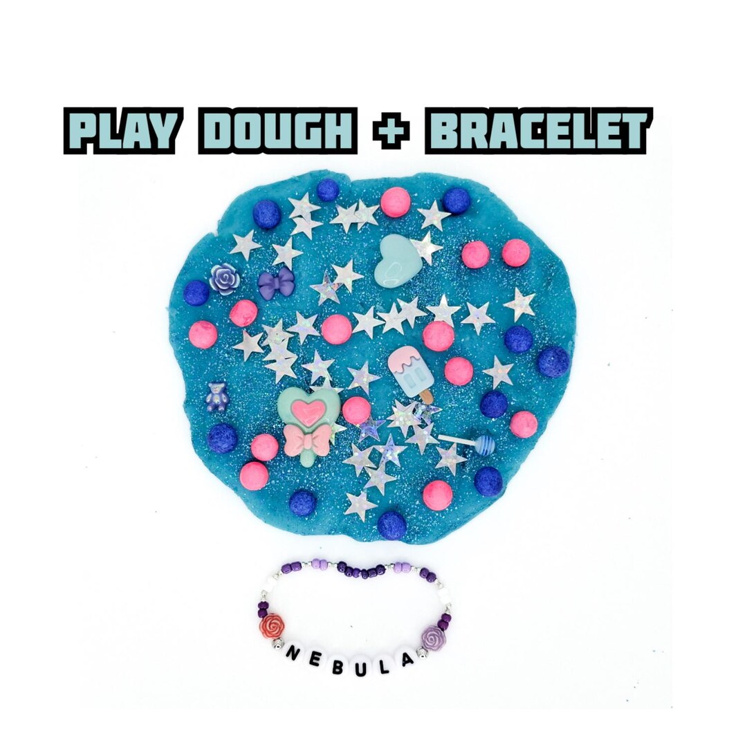 Personalized Play Dough Bags With Bracelet, Play Dough Kit, Kids Goodie ...