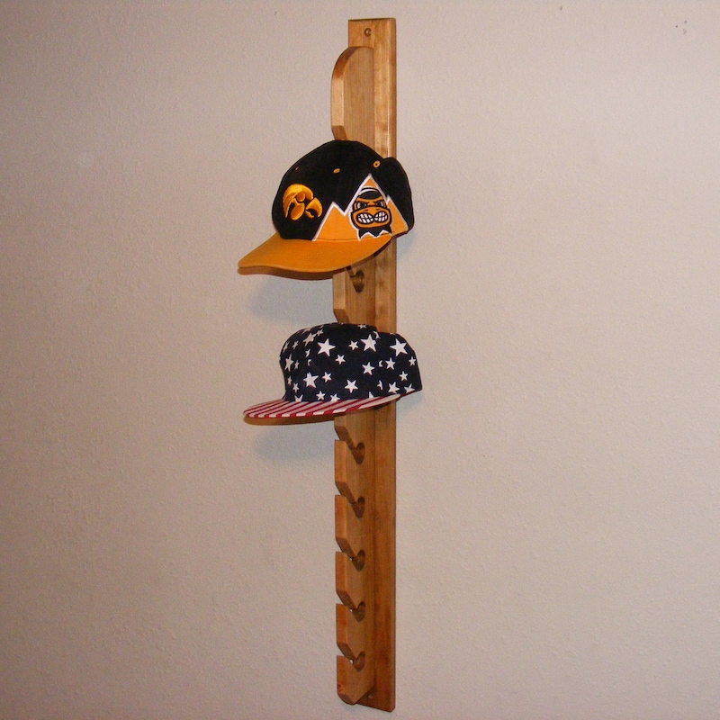 Wall Mount Hat Rack - Etsy