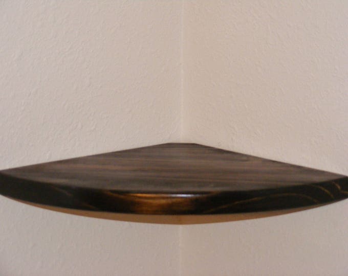 Round Corner Shelf, Floating Shelf, Rustic Wooden Shelf, Plant Shelf ...