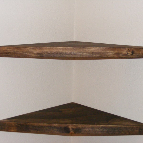 Rustic Corner Shelf - Etsy