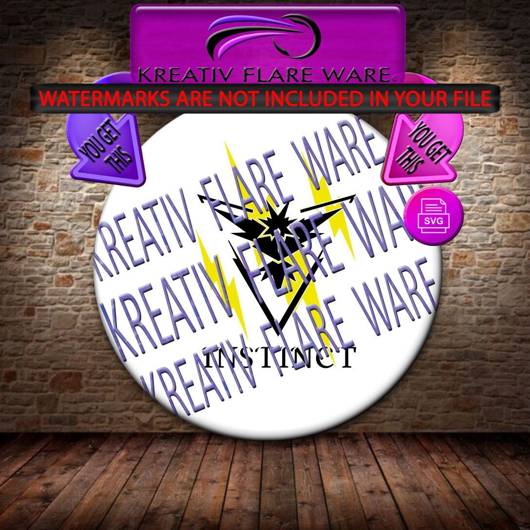 Pokémon Go Team Instinct SVG File PLEASE READ Details - Etsy