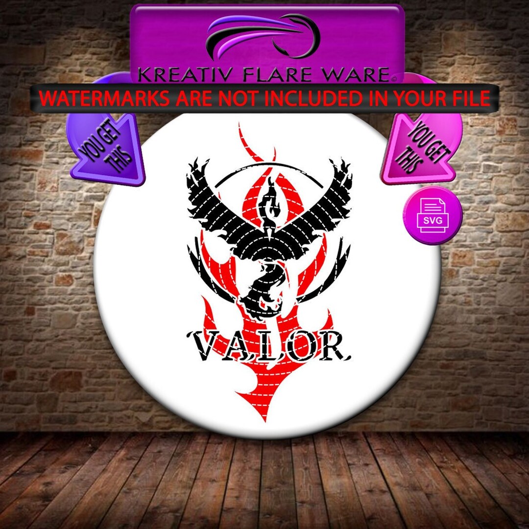 Pokémon Go Team Valor SVG File * PLEASE READ Details - Etsy