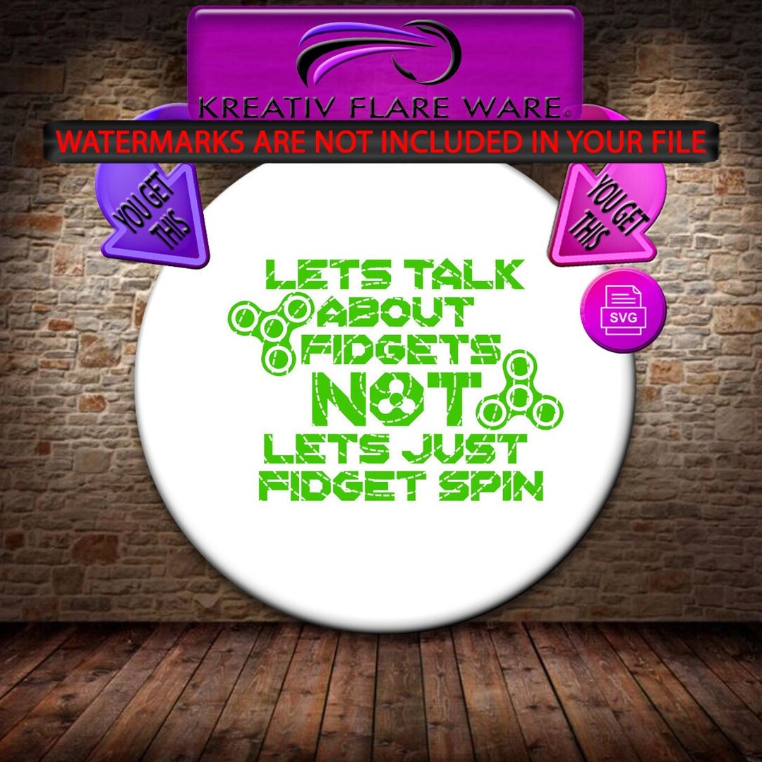 Lets Talk About Fidget SVG File * PLEASE READ Details - Etsy