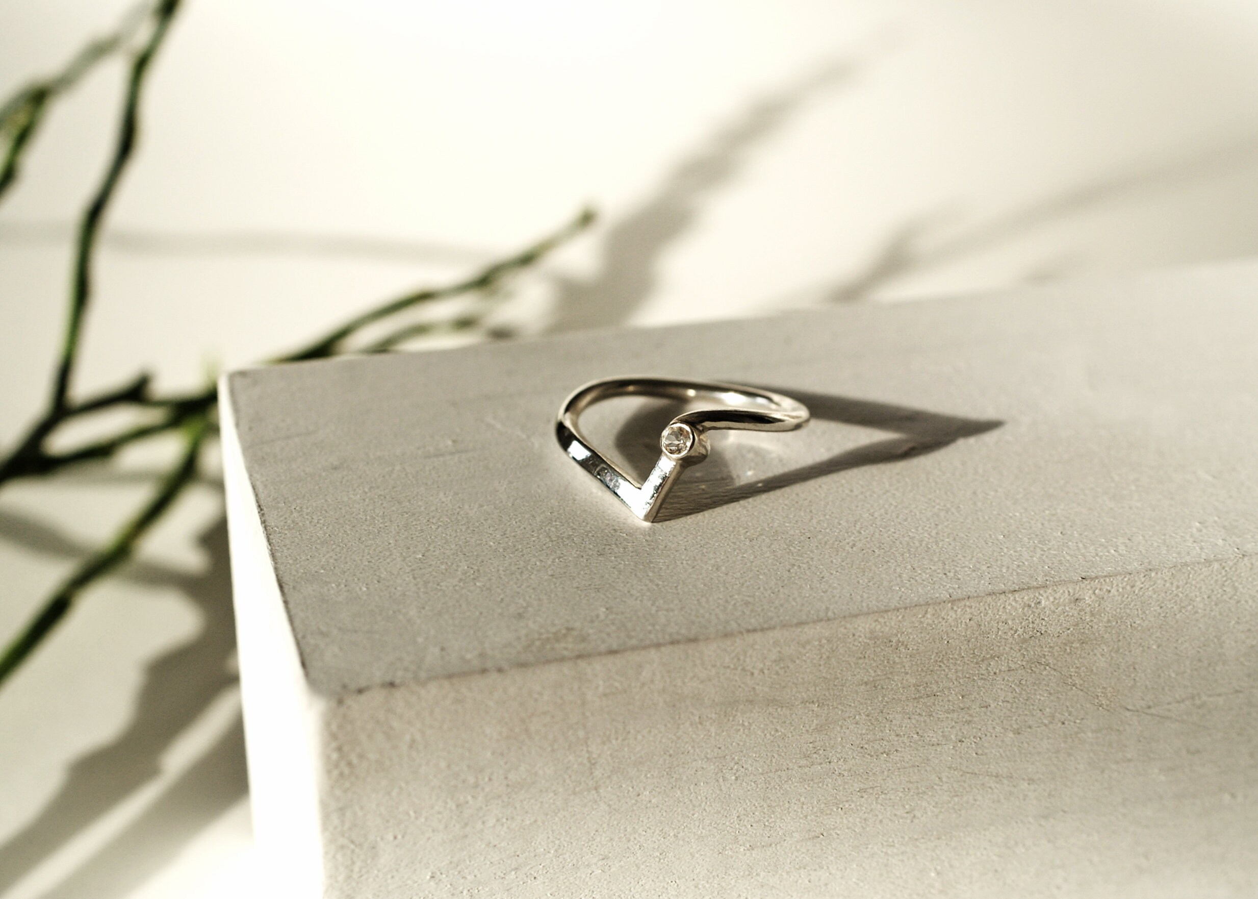 Sofie Ring Engagement Ring Unique Silver Ring Minimalist - Etsy