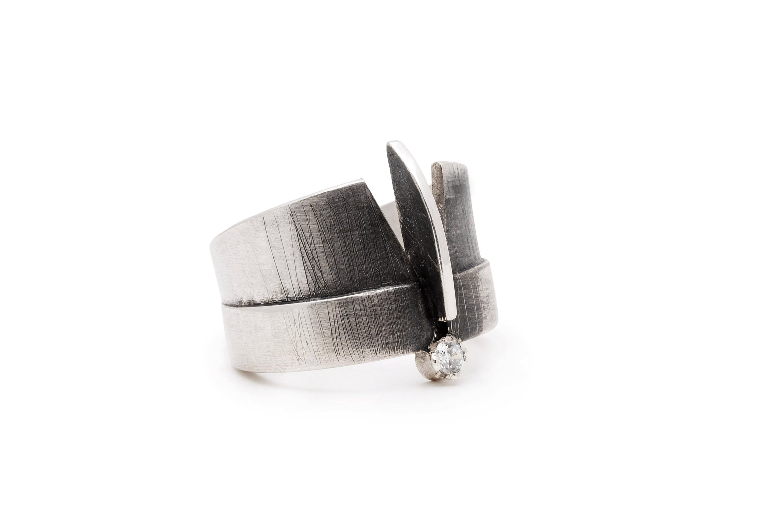 Statement Silver Ring Contemporary Ringunique Ringsilver - Etsy