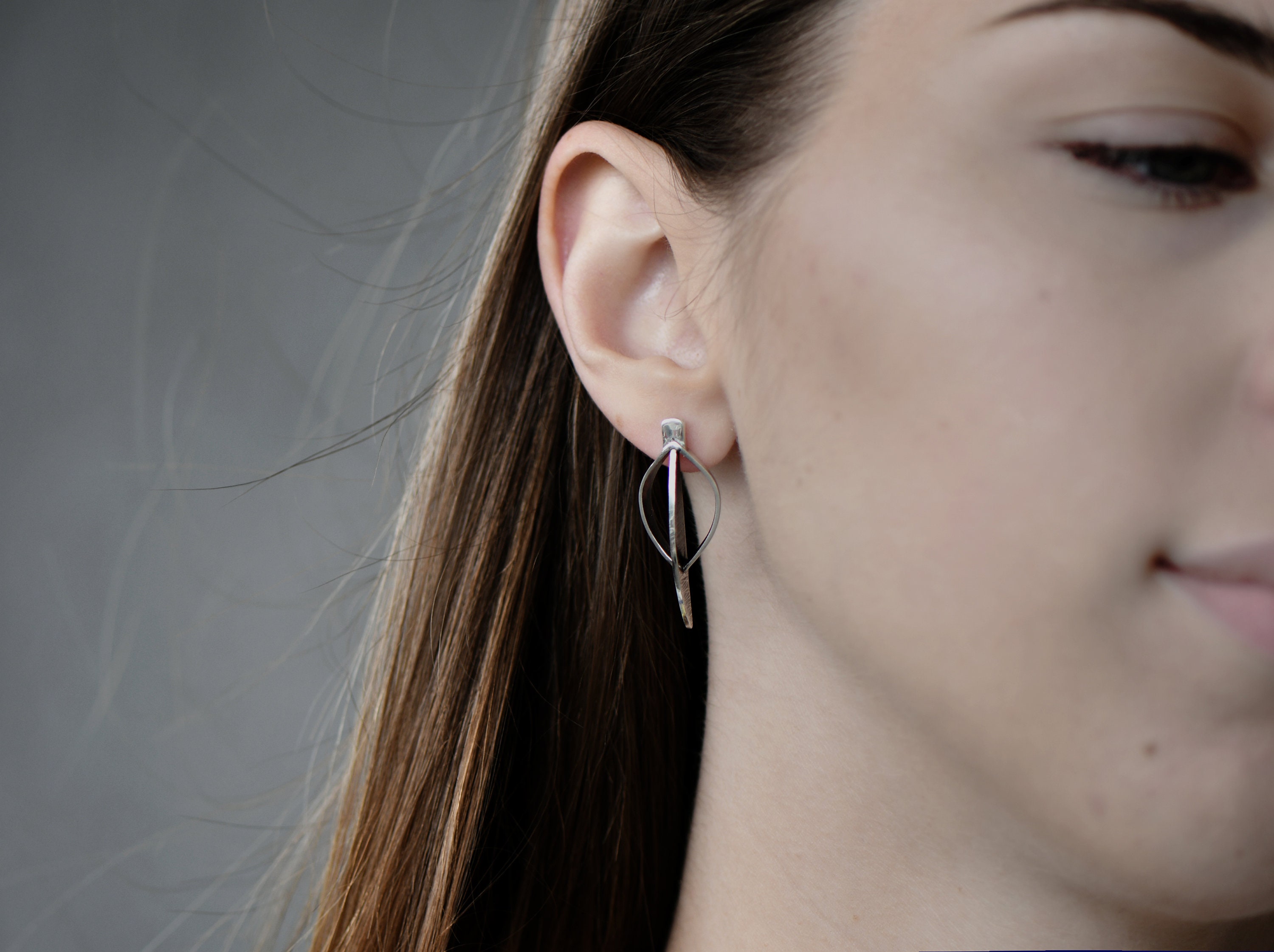 Long Silver Earrings Sterling Silver Earrings Big Statement - Etsy