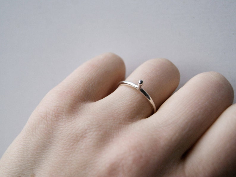 Minimalist Silver Ring, Delicate Silver Ring, Small Minimal Ring, Small ...