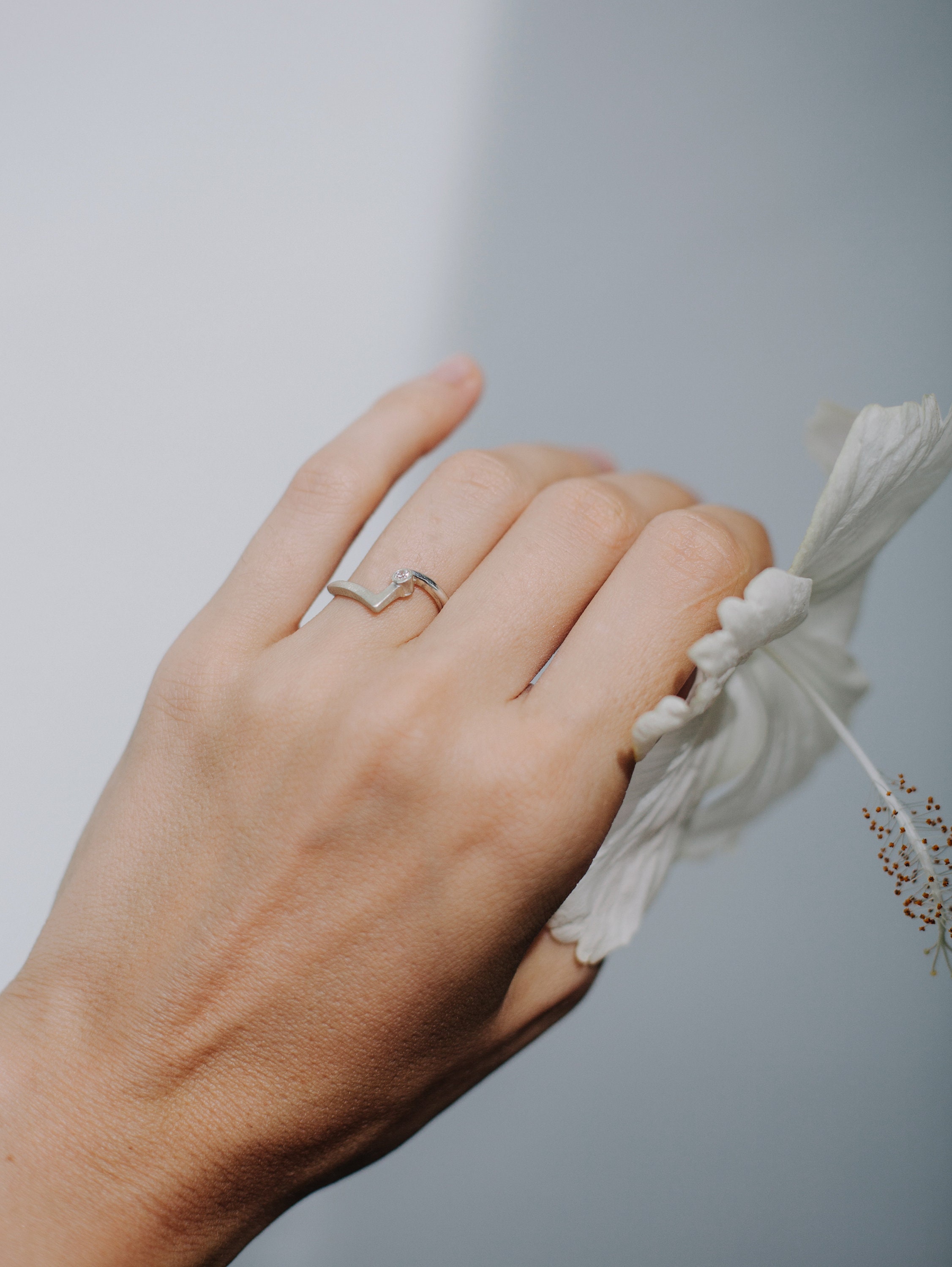 Sofie Ring Engagement Ring Unique Silver Ring Minimalist - Etsy