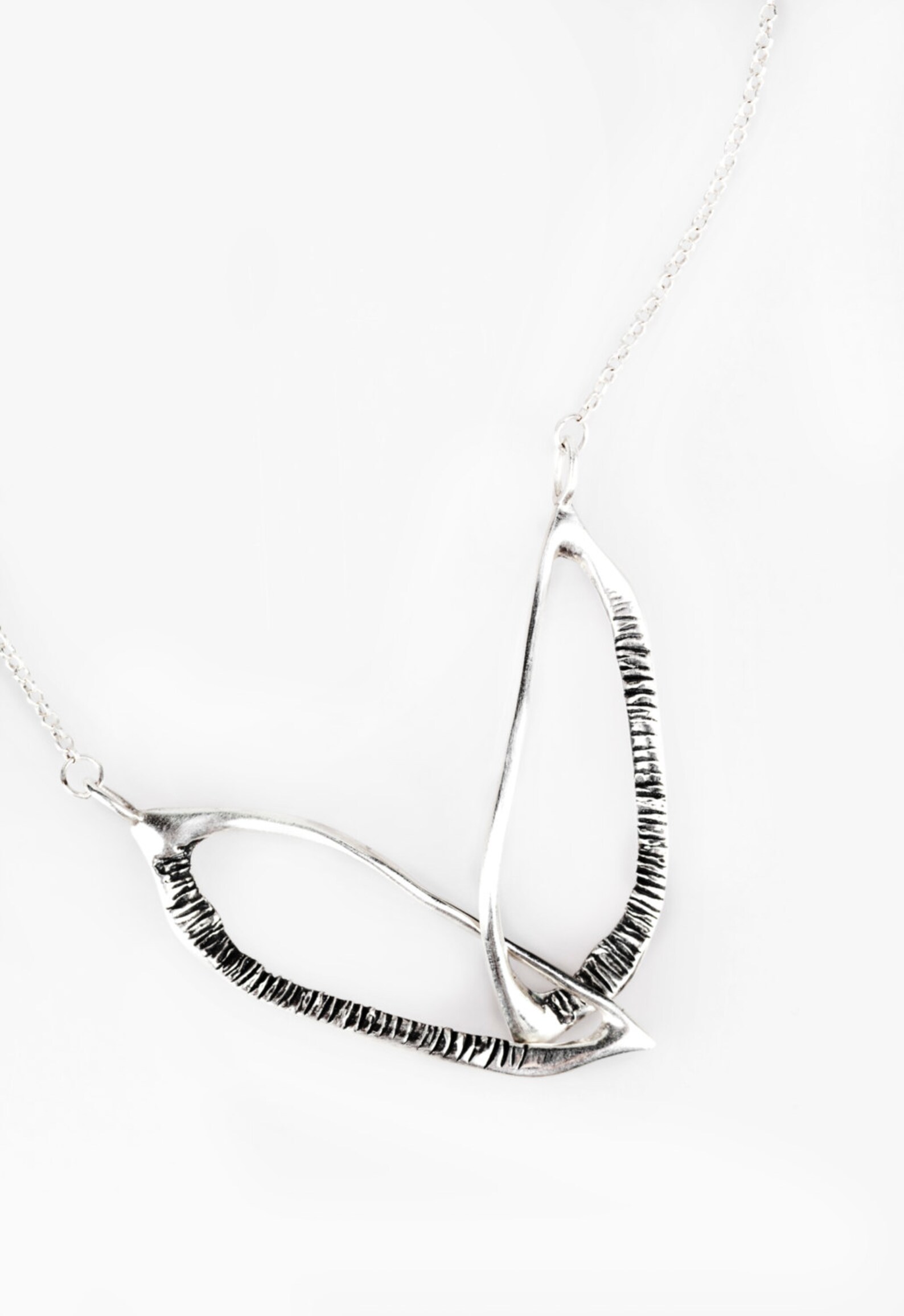 Silver Elegant Pendant Necklace, Modern Silver Necklace, Elegant ...