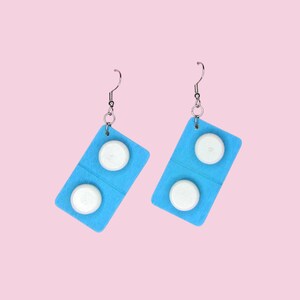 Medicine Pill Tablet Dangle Earrings - Etsy