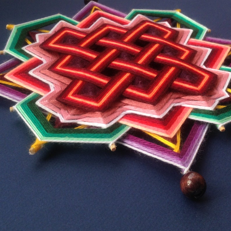 Woven mandala Labyrinth free shipping yarn | Etsy