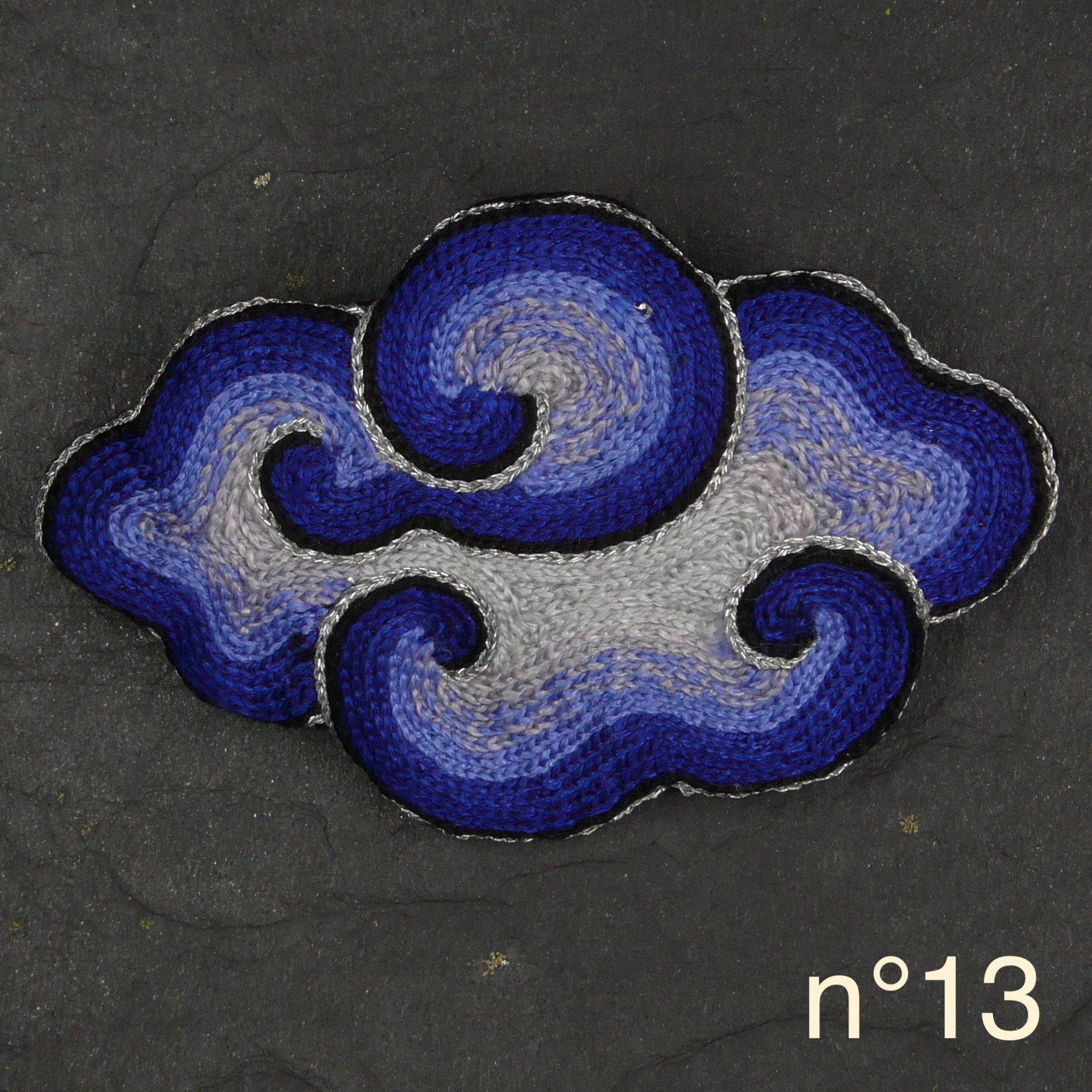 Hand-embroidered Cloud Brooch - Etsy
