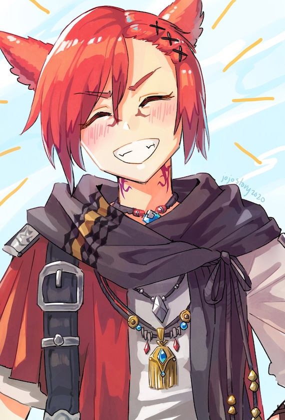 G'raha Tia Ffxiv Final Fantasy Art Final Fantasy - Etsy