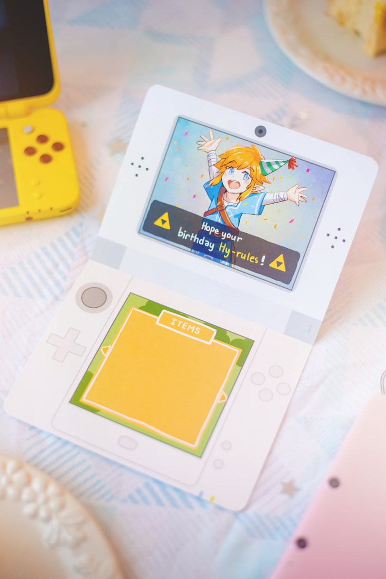 Nintendo Birthday Card Cute Birthday Card Geek Greeting - Etsy