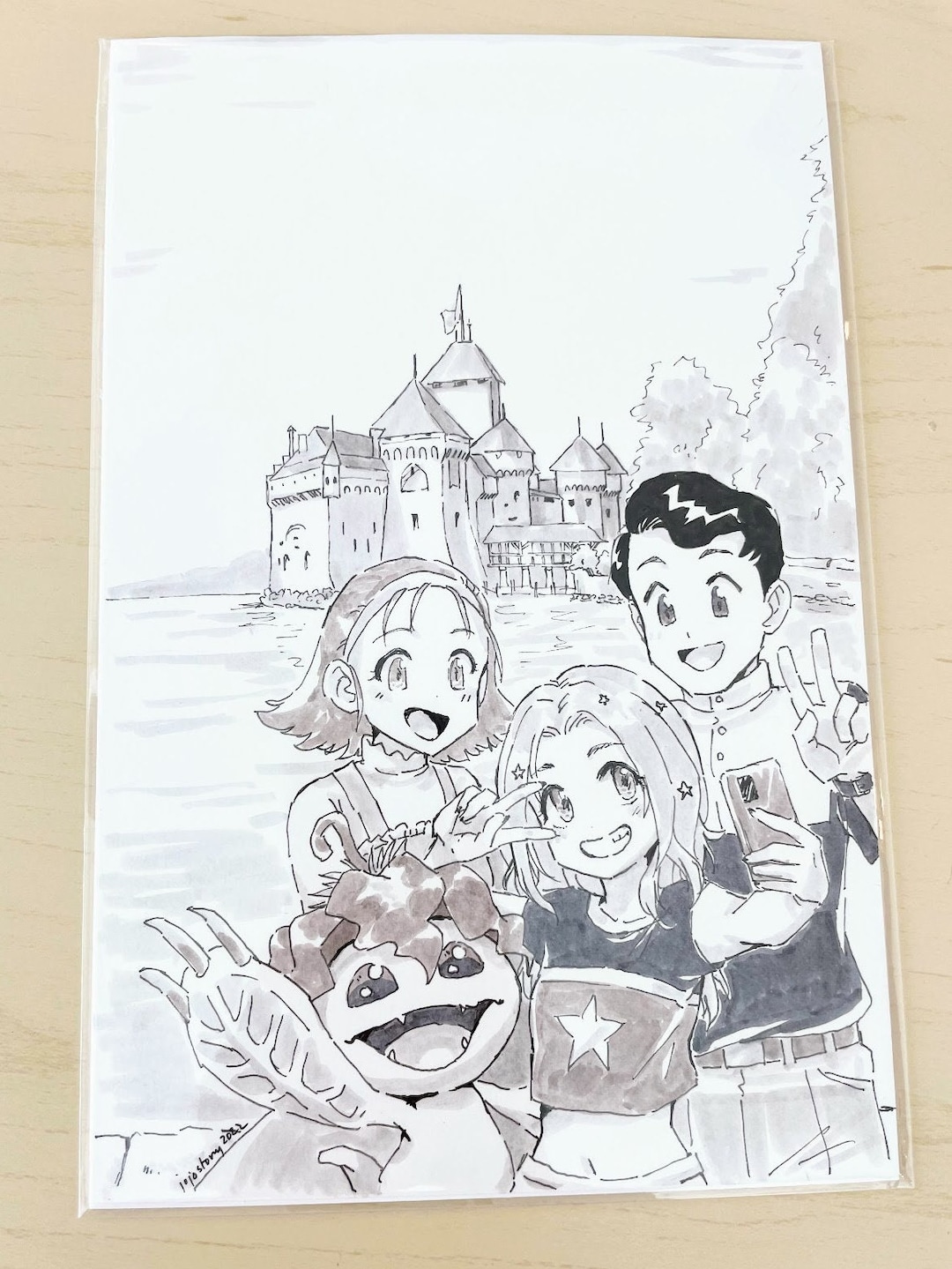 Mimi's Family Vacation: Original Ink Drawing | Digimon Adventure 02 ...