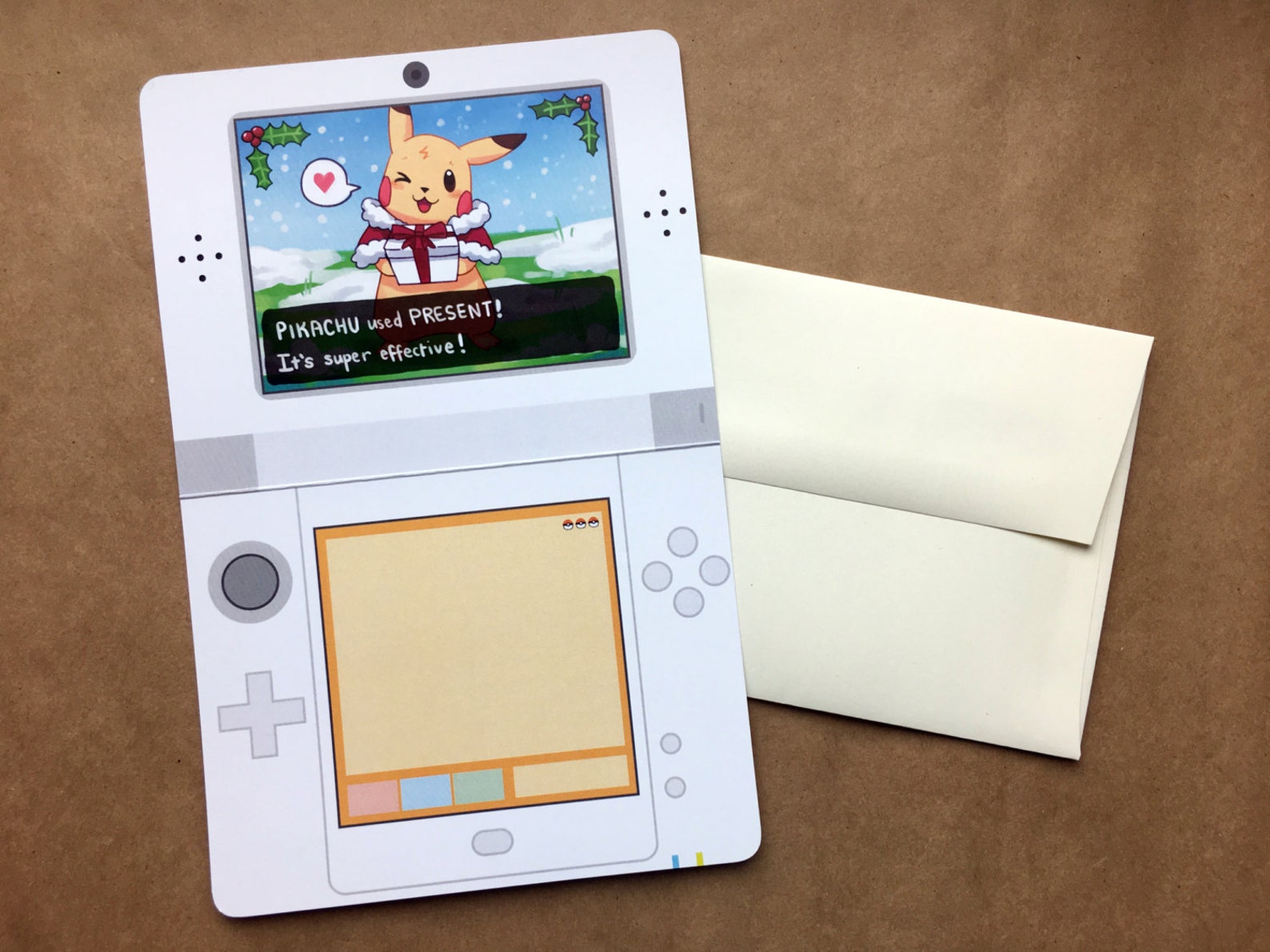 Nintendo Christmas Card cute christmas card geek greeting | Etsy