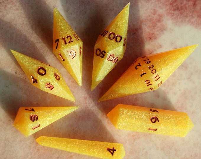 Sun Shine Yellow Crystal Dnd Dice. Crystal Sun Shine 02 - Etsy