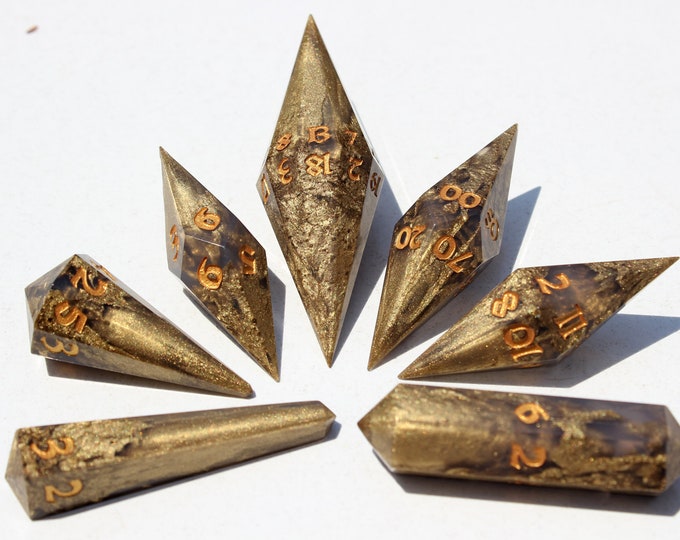 Raw Gold Crystal Dnd Dice - Etsy