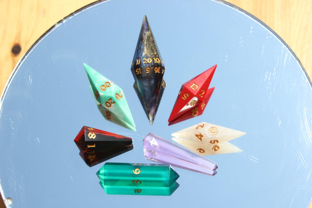 Diverse Crystal Dnd Dice Set. the Adventure Party 53 - Etsy
