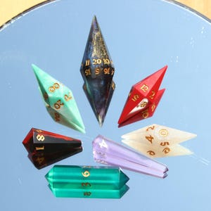 Diverse Crystal Dnd Dice Set. the Adventure Party 53 - Etsy
