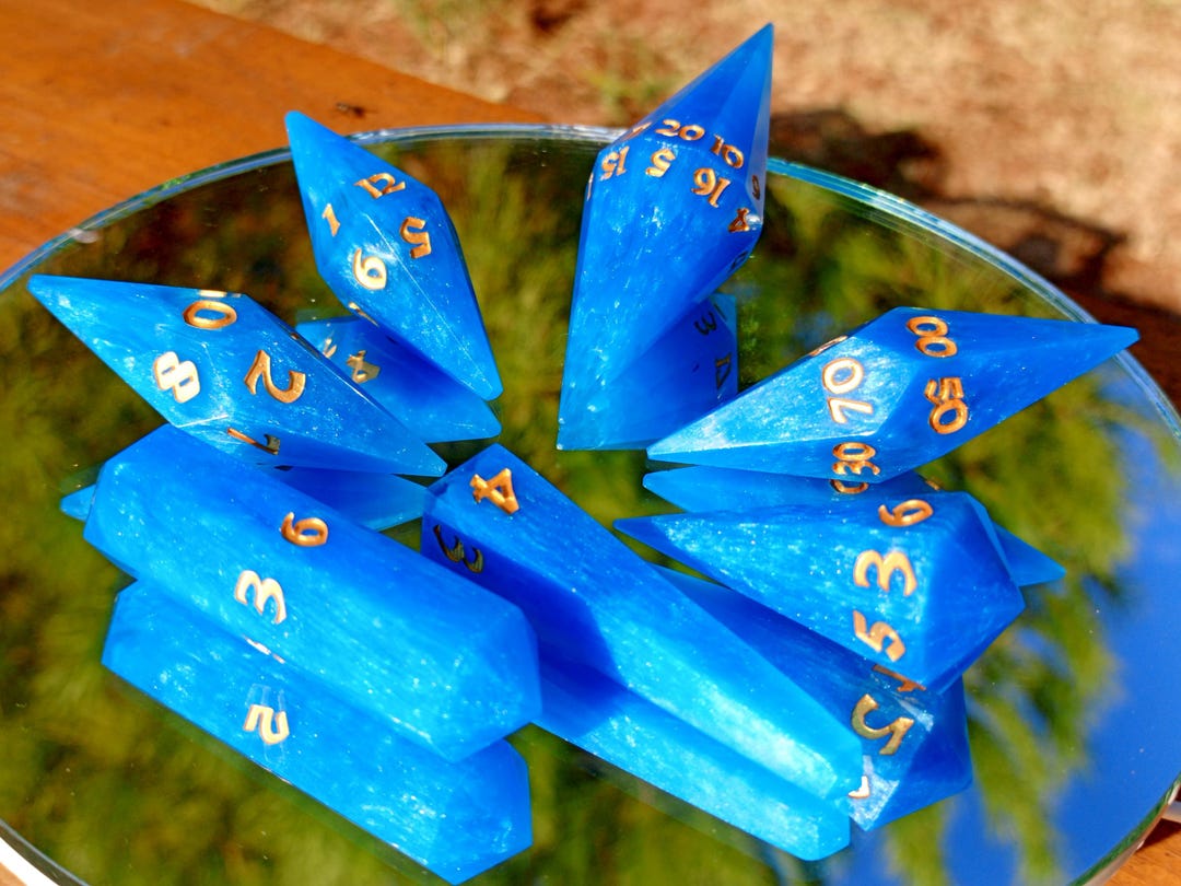 Ice Golem Titan Crystal Dnd Dice, Giant Blue Crystal Dnd Dice - Etsy