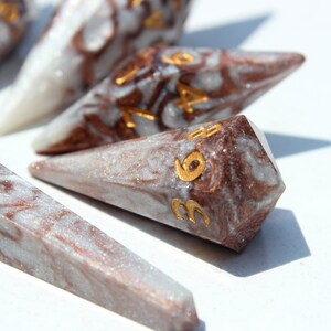 Copper & Pearlescent Crystal Dnd Dice Copper Marble - Etsy
