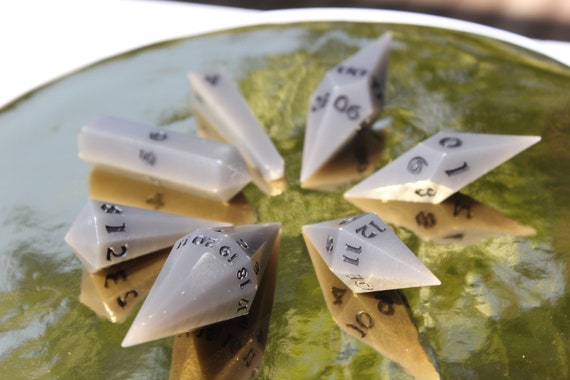 Gray Color Shard Crystal Dnd Dice. Urban - Etsy