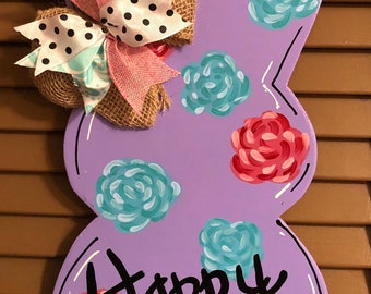 Bunny door hanger | Etsy