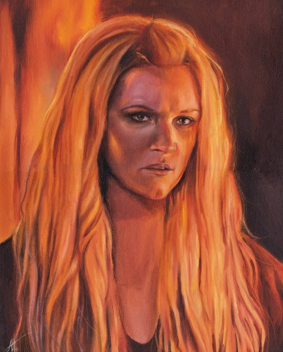 The 100 Clarke Griffin Original Oil Painting, Fan Art. - Etsy