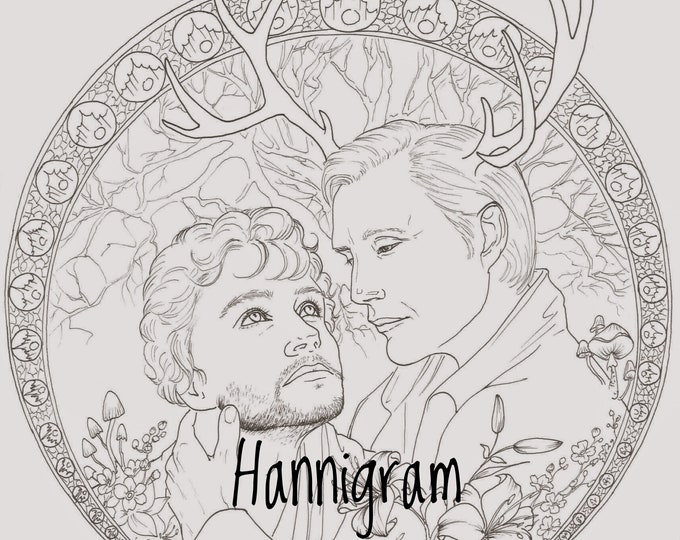 Hannigram PDF Printable Coloring Page - Etsy