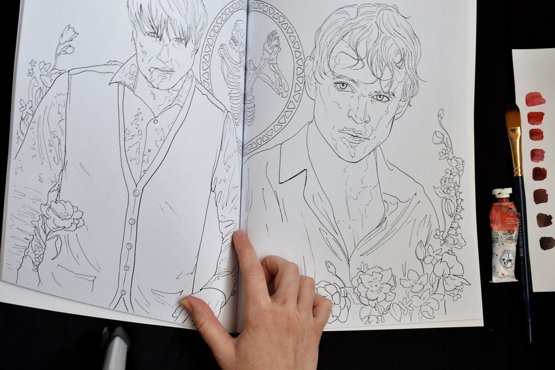 Hannibal & Will Printable PDF Coloring Pages - Etsy