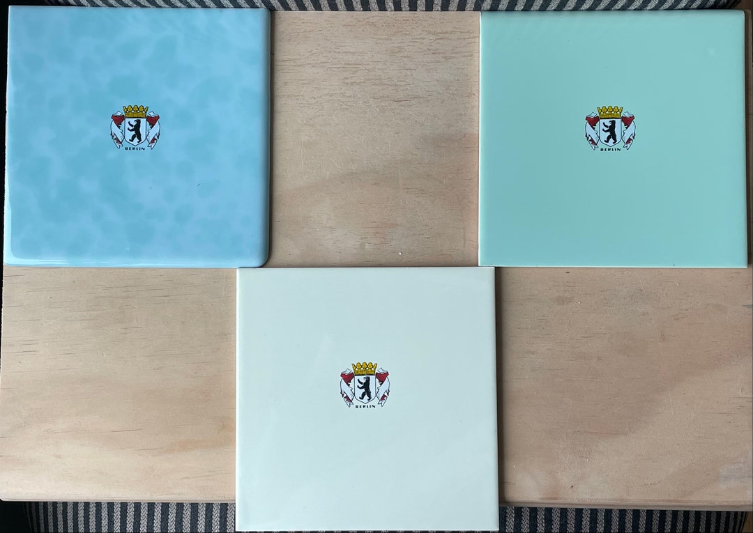 Vintage Six Inch 6 Berlin, Germany Crest Ceramic Tiles - Etsy
